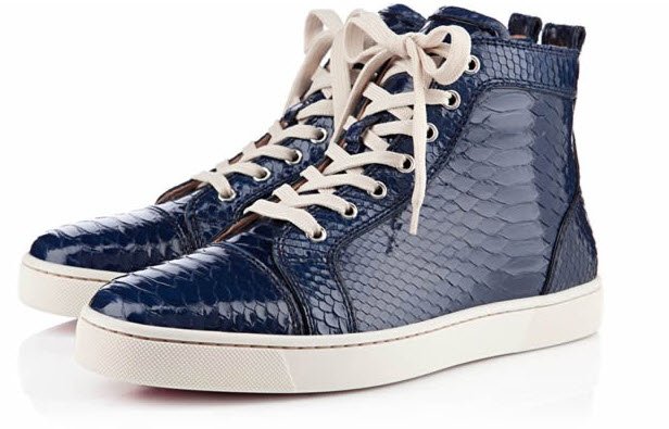 Christian Louboutin Louis Men’s Flat in Navy Python – Atlnightspots